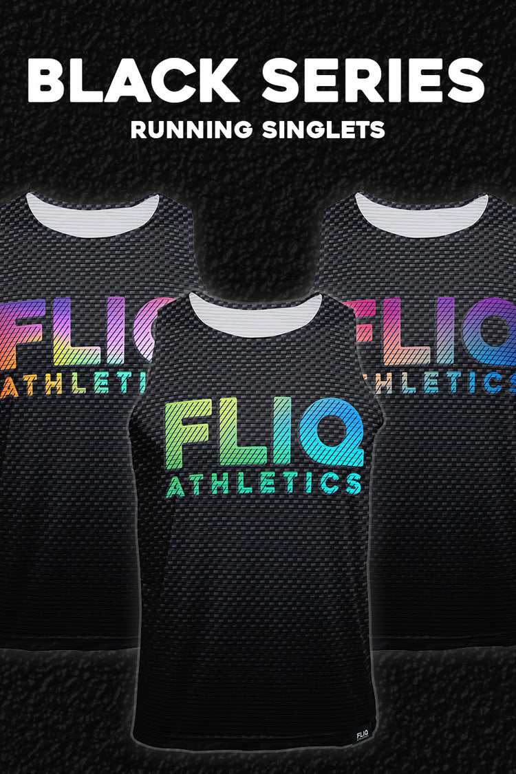 Black Edition Running Singlets - FLIQ Athletics